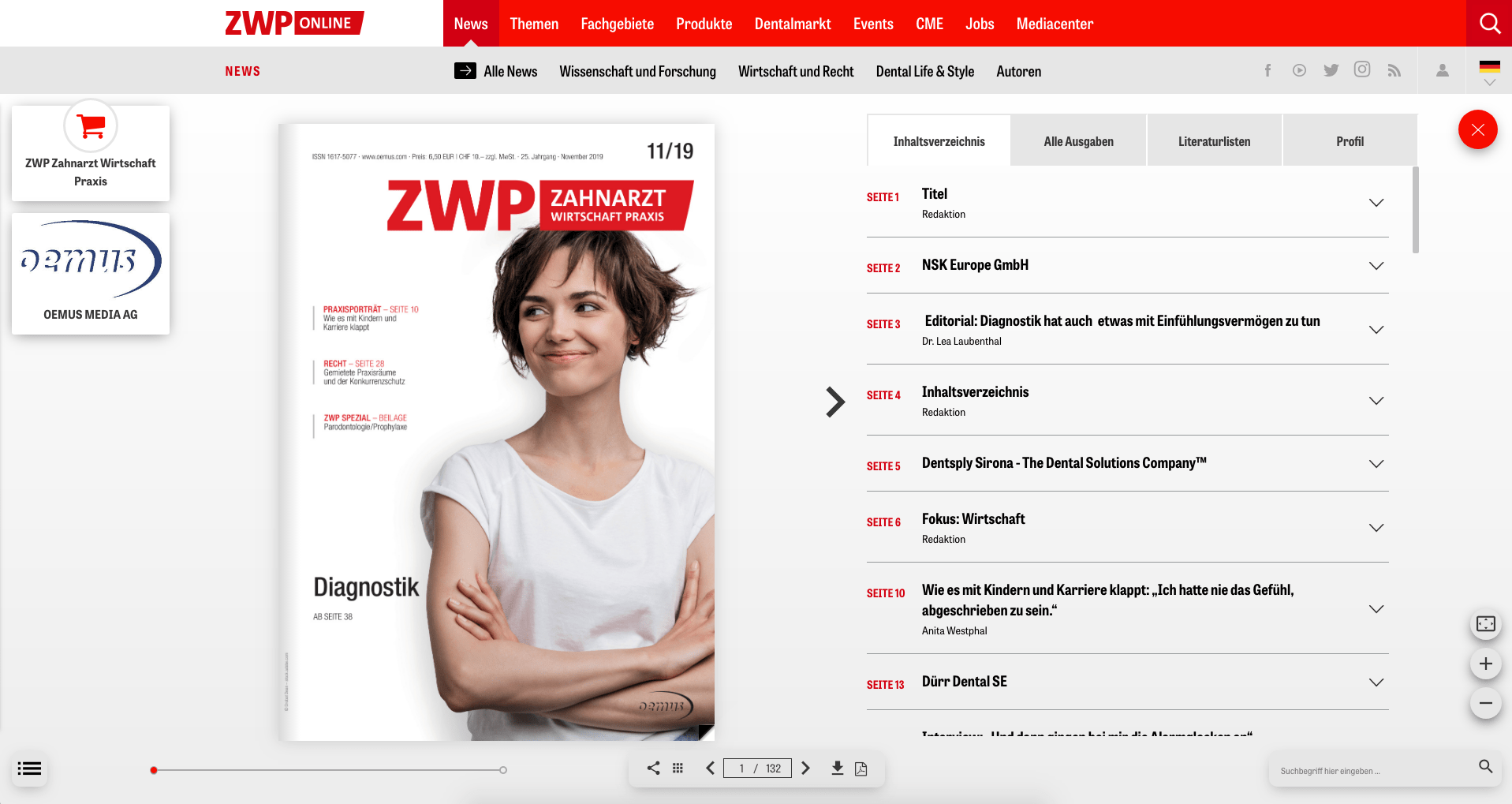 Aktuelle ZWP mit Fokusthema „Diagnostik“ jetzt online lesen – ZWP online – das Nachrichtenportal ...